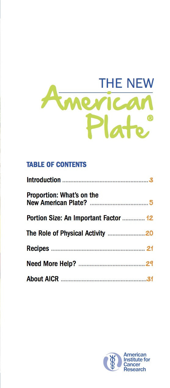 The New American Plate (Pack of 25) – AICR