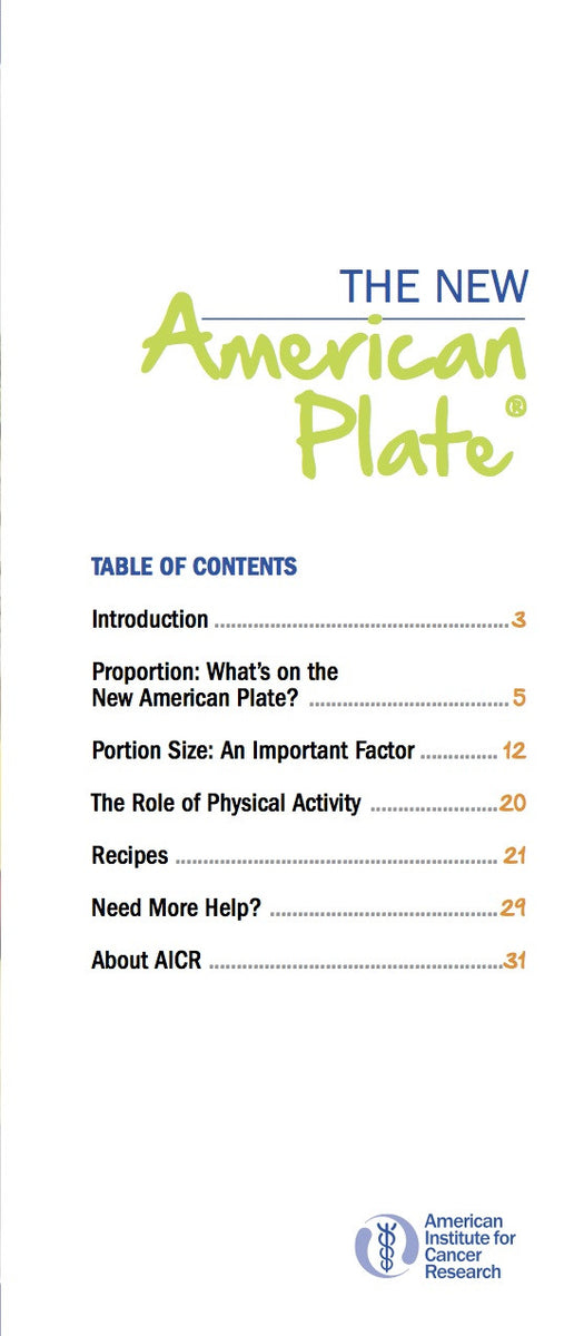 The New American Plate (Pack of 25) – AICR